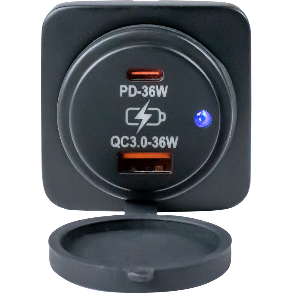 SeaDog USB A USB C Square Surface Mount Power Socket 4265311 – Oakdale ...