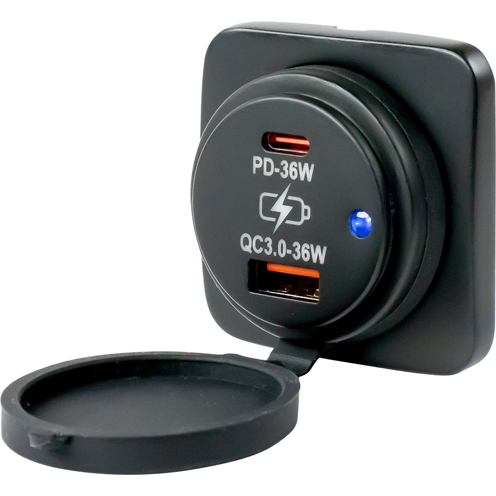 SeaDog USB A USB C Square Surface Mount Power Socket 4265311 – Oakdale ...