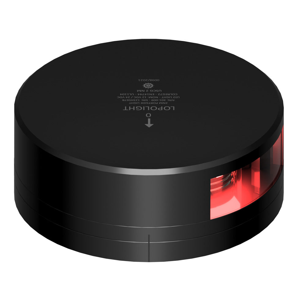 Lopolight Red Port Light 2NM Black Housing wFB Base 301009FBB – Oakdale ...