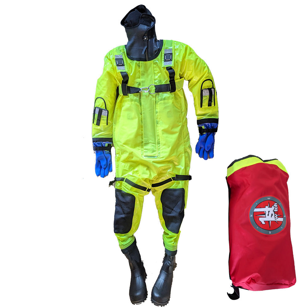 First Watch RS1008 Ice Rescue Suit HiVis Yellow Jumbo Built to Fit Over ...
