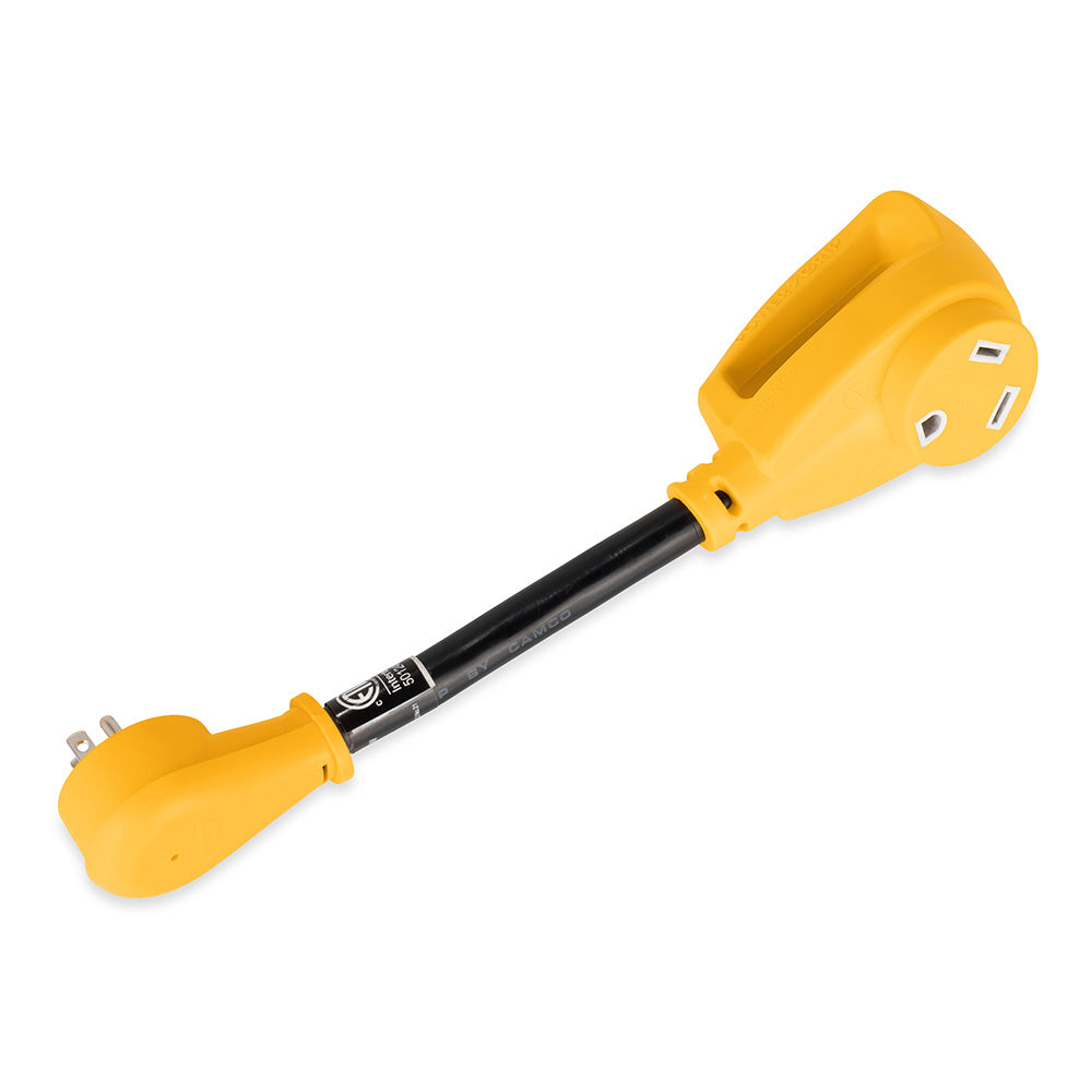 Camco Power Grip Dogbone 15 Amp Male 30 Amp Female Adapter 12 55165 ...