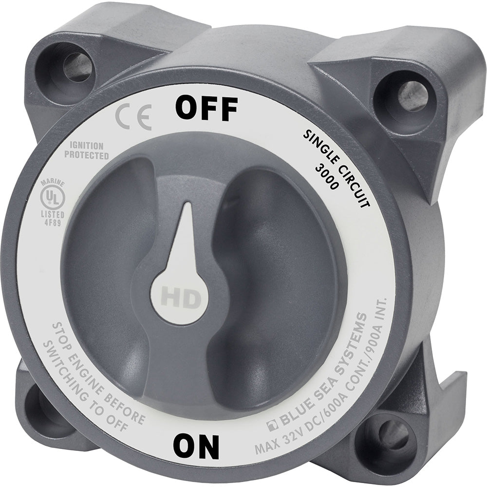 Blue Sea 3000 HDSeries Battery Switch Single Circuit ONOFF 3000 ...