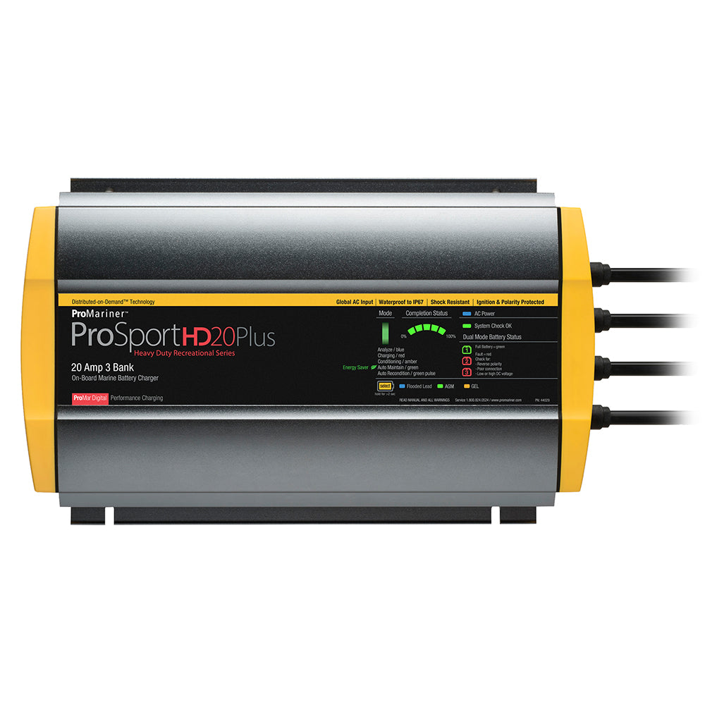 ProMariner ProSportHD 20 Plus Global Gen 4 20 Amp 3Bank Battery Charger ...