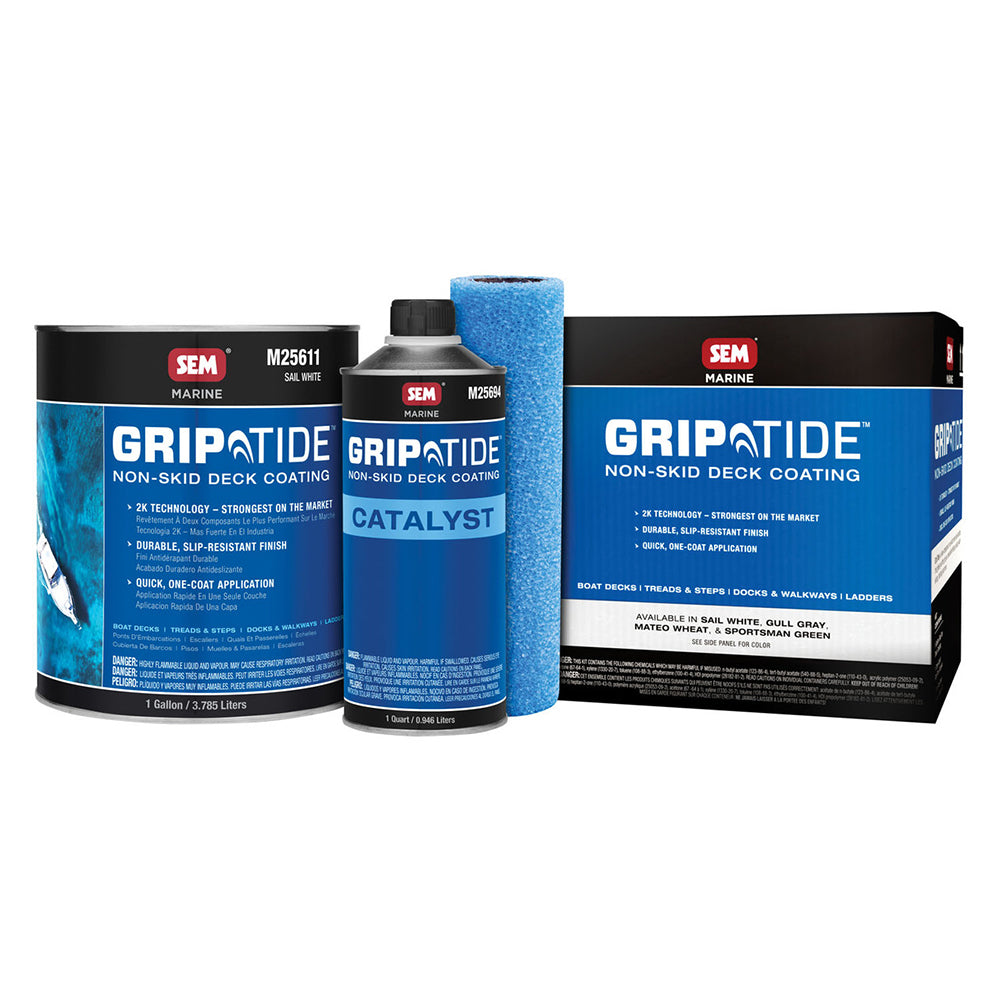 SEM GripTide NonSkid Deck Coating Kit Sail White M25610 – Oakdale Yacht ...