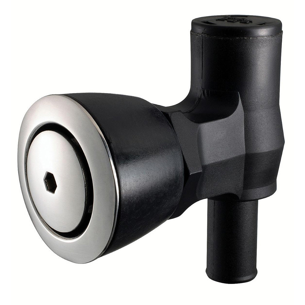 Attwood 90 PTrap Fuel Tank Vent Flush Mount Black wStainless Steel Vent ...